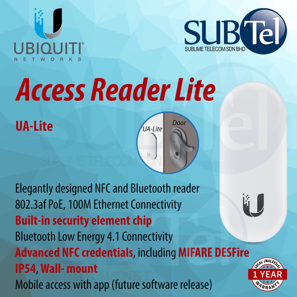 Ubiquiti Access Reader Lite UA-LITE modern NFC and Bluetooth Access ...