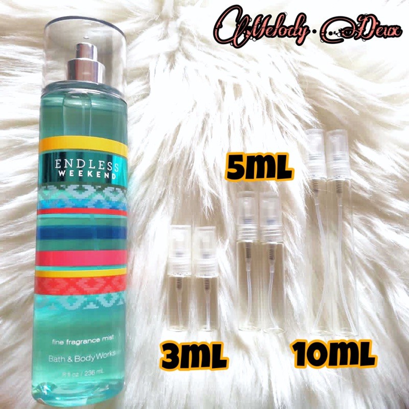 🌈🔥 ENDLESS WEEKEND FRAGRANCE MIST🌈🔥 (TRIAL) 3ml 5ml & 10ml | Shopee ...