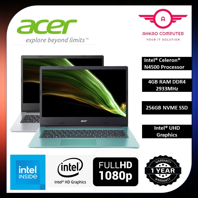 Acer Aspire 3 A314-35-C1E0 14'' FHD Laptop Electric Blue ( Celeron ...