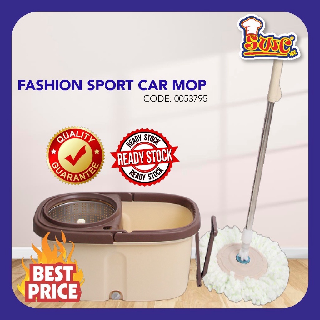 360° Easy Spin Mop / Fashion Sport Car Mop with 360° Wheel / Mop Beroda ...