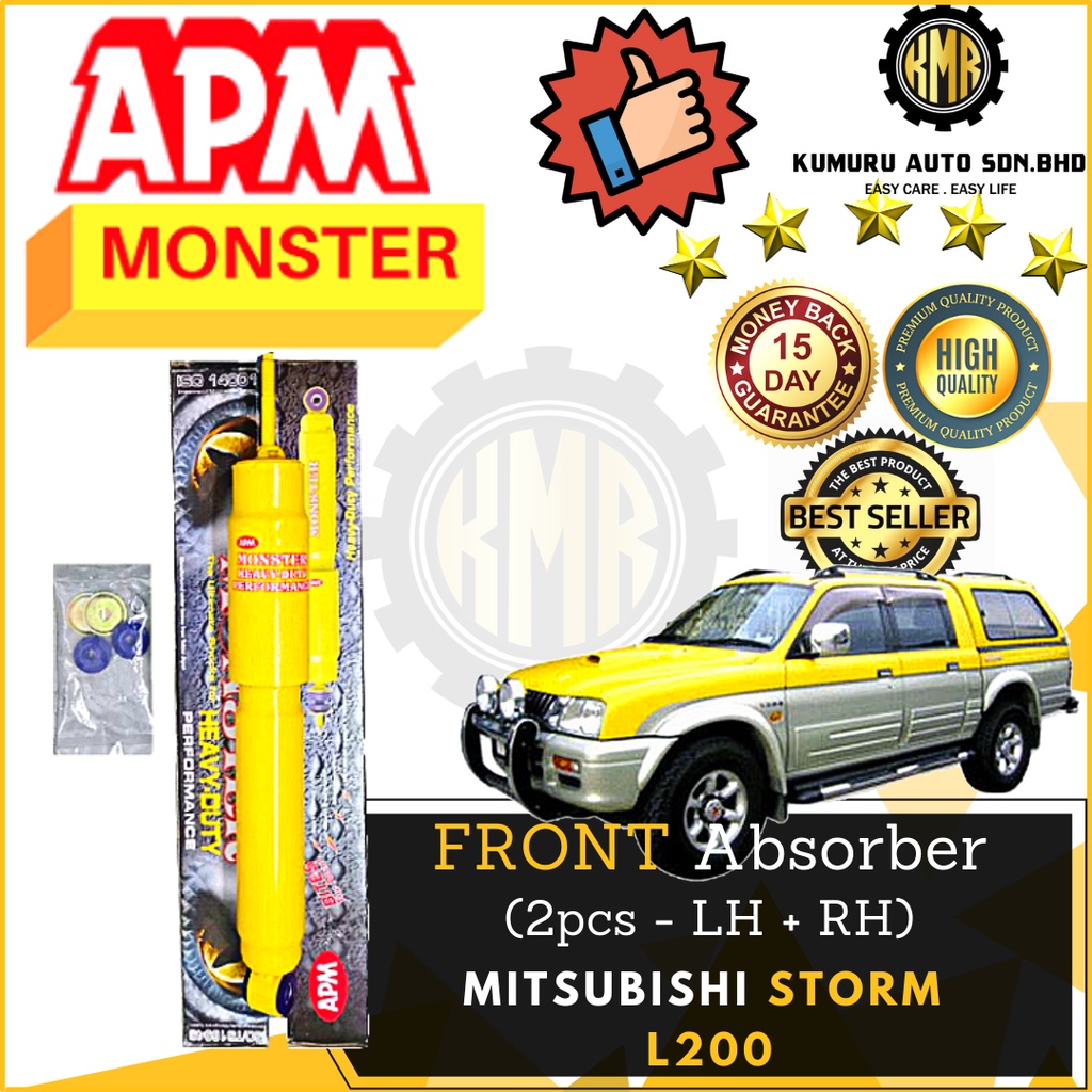 (2@pcs) APM Monster Heavy Duty Front Absorber Mitsubishi Storm L200 Off ...