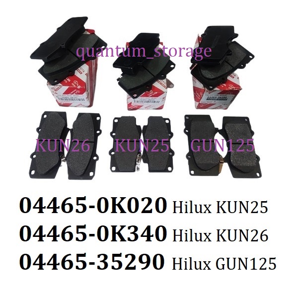 Toyota Disc Brake Pad Front 04465-0K020 0K340 35290 Hilux Vigo KUN25 ...