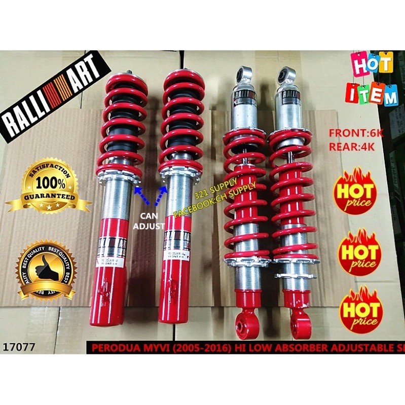 HI LOW ABSORBER ADJUSTABLE SET MYVI VIVA LAGI BEST ICON ALZA KANCIL ...