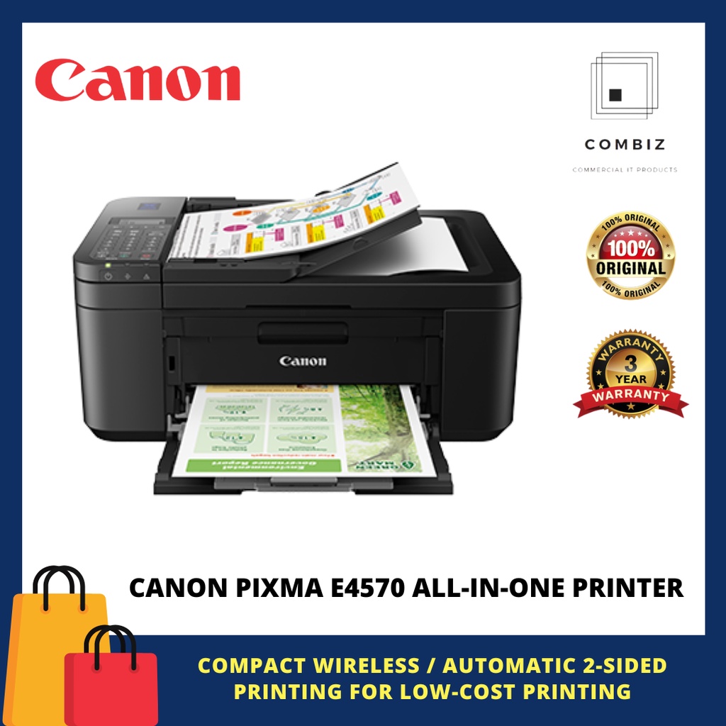 CANON PIXMA E4570 ALL-IN-ONE PRINTER (PRINT, COPY, SCAN, FAX) | Shopee ...