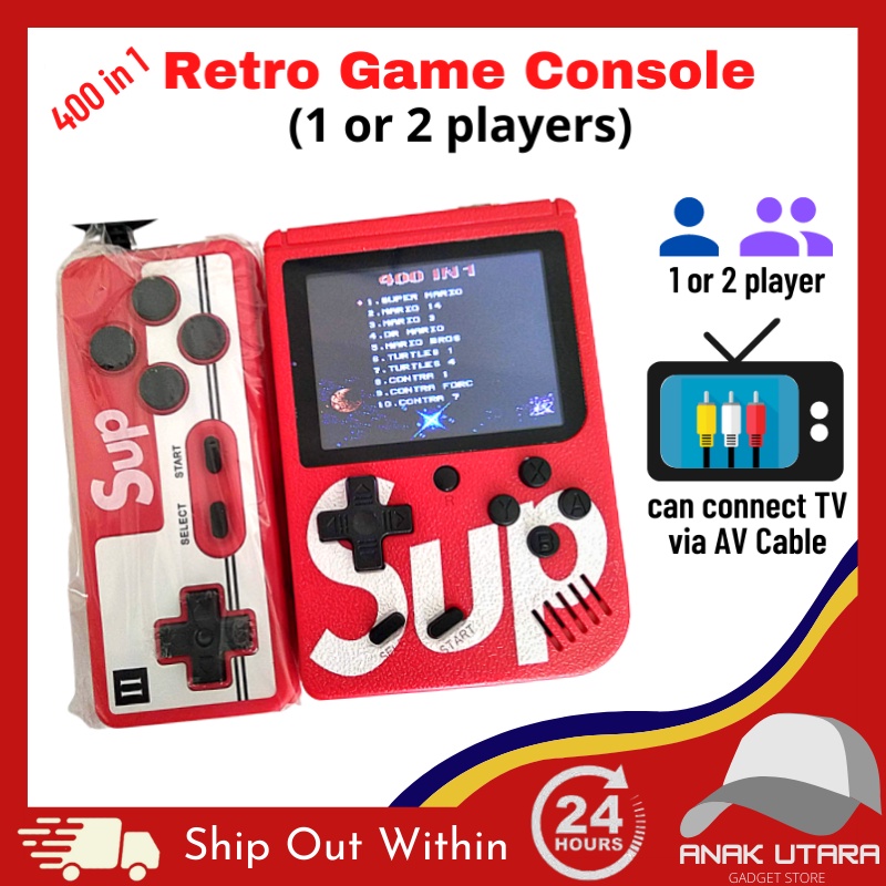 🇲🇾Ready Stock🇲🇾 (2 Player) 400 Games Portable Retro Game Console - Mini ...