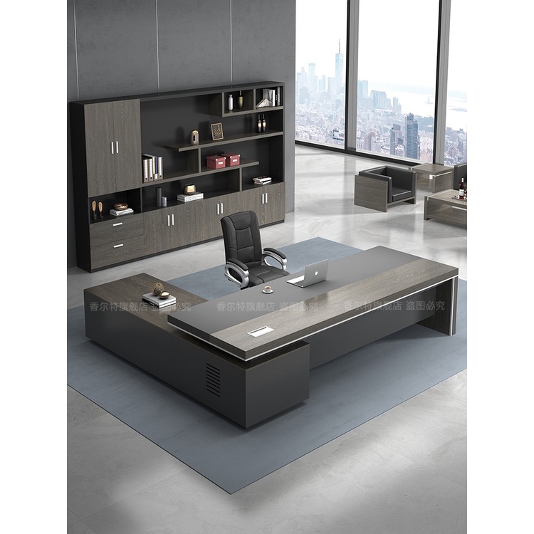 Formal Office Working Table CEO Working Desk With Side Cabinet ...