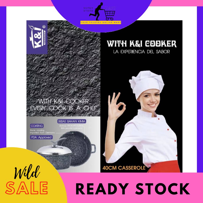 K&I Germany 40cm KUALI BATU / STONE Periuk Rendang Periuk Batu Granite ...