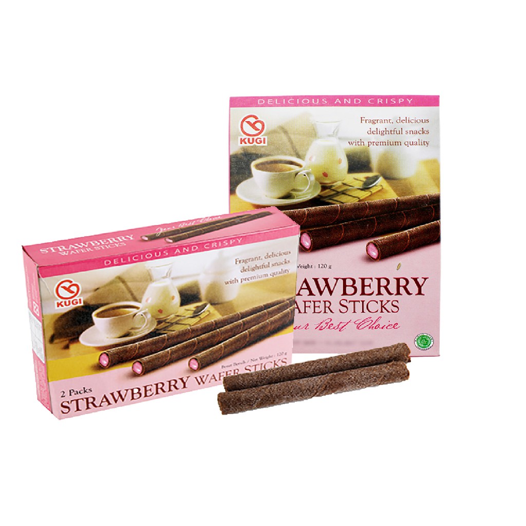 Kugi Strawberry Wafer Sticks 120g | Shopee Malaysia