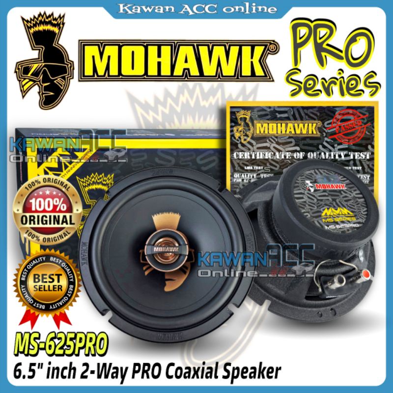 MOHAWK MS PRO Series 6.5" inch 2Way Pro Coaxial Speaker**100%Original** MS-625PRO 150W Proton ...