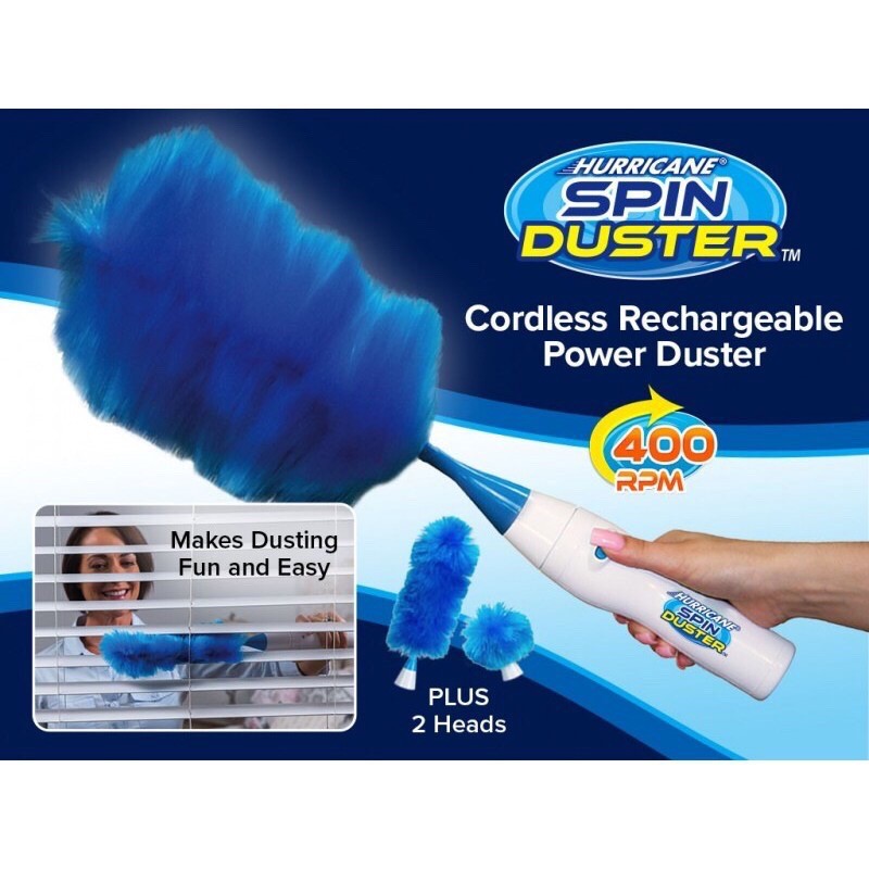 Fast shipping ️Hurricane Spin Duster Electric Feather Duster 180 Degree ...