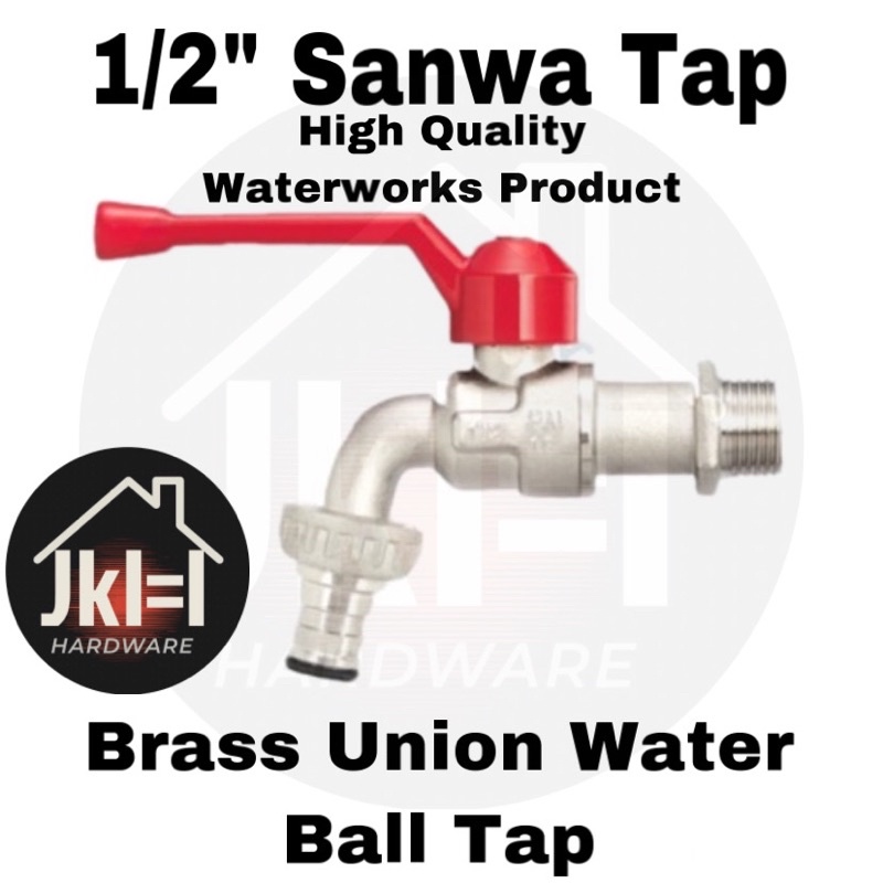 (100%ORIGINAL) Sanwa Heavy Duty Brass Union Water Ball Tap water tap ...