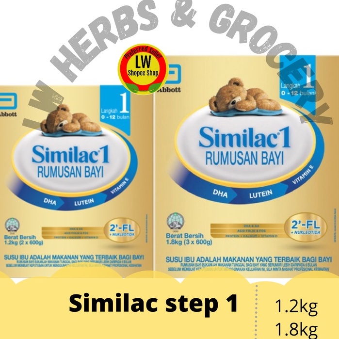 Similac Step 1 infant milk formula - 600g / 1.2kg / 1.8kg | Shopee Malaysia