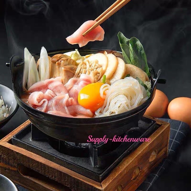 [ 1SET ] Japanese Sukiyaki Cast Iron Square Furnace With Pot | Shopee ...