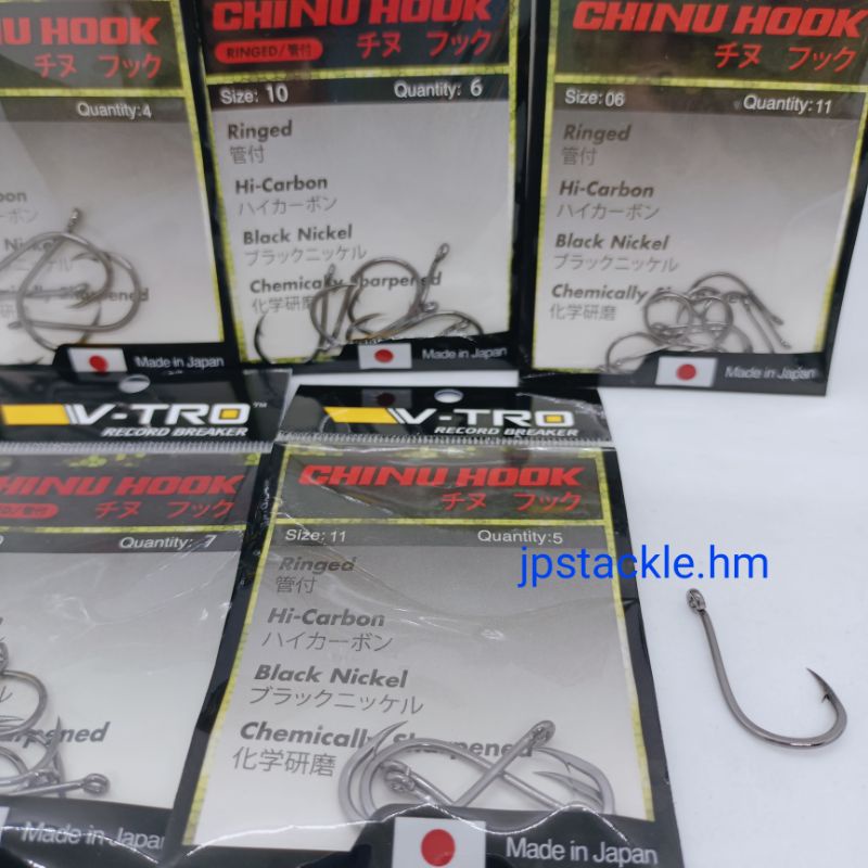V-TRO Chinu hook Hi-carbon japan hook mata kail Vtro hook japan ...