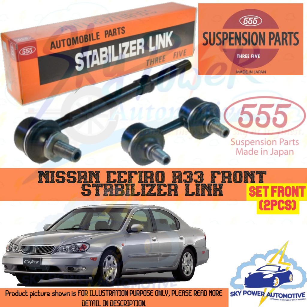 NISSAN CEFIRO A33 555 JAPAN BRAND STABILIZER LINK (FRONT 2PCS) | Shopee ...