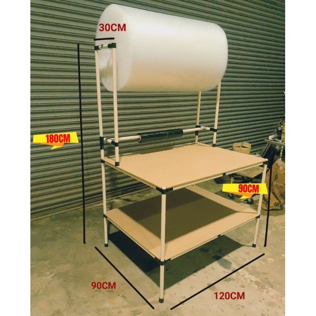 Wrapping Firm Packing Table Meja working Pembungkusan Stretch Film ...
