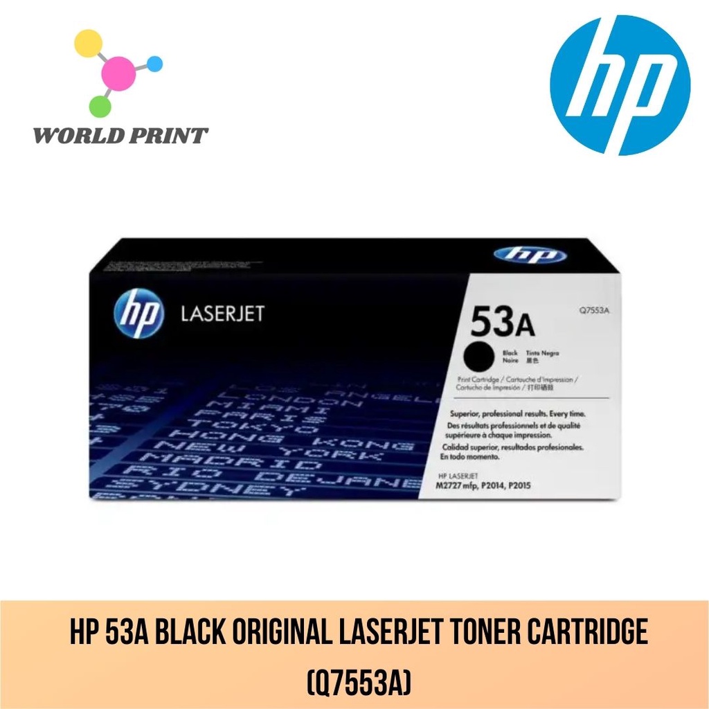 CLEAR STOCK!! HP 53A Black Original LaserJet Toner Cartridge (Q7553A ...