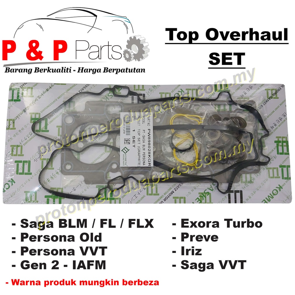Top Set Gasket Overhaul Engine - Proton BLM FL FLX Persona Preve Exora ...