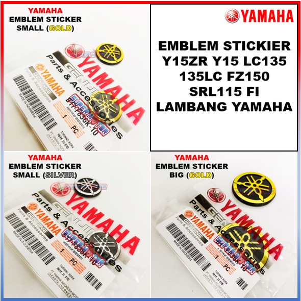 STICKER LOGO YAMAHA EMBLEM Y15ZR Y15 LC135 135LC FZ150 SRL115 FI ...
