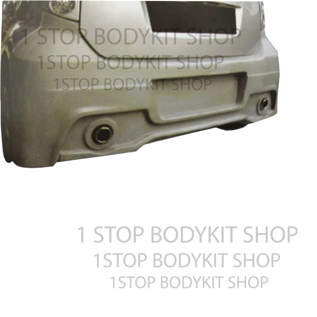 PERODUA MYVI REAR BUMPER WITH 2 PCS EXHAUST (HIKARI)FIBER(FIBERGLASS ...