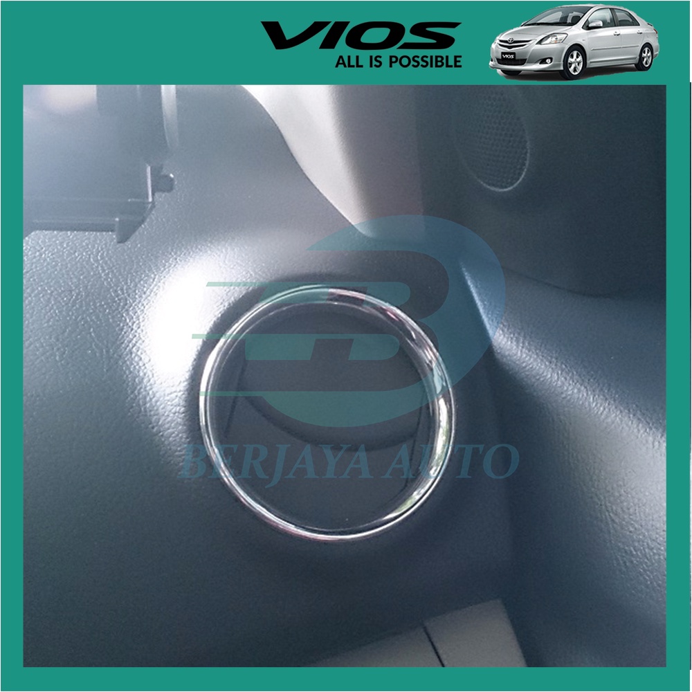 Toyota Vios 2007 - 2012 NCP93 Lapik Penyaman Udara Krom Karbon Hiasan ...