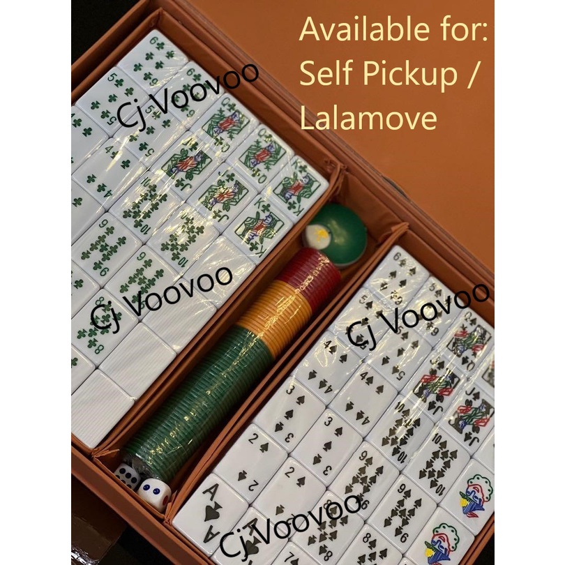 Rummy Lami Cinami Mahjong Plain White Poker XL 4 Players High Quality ...