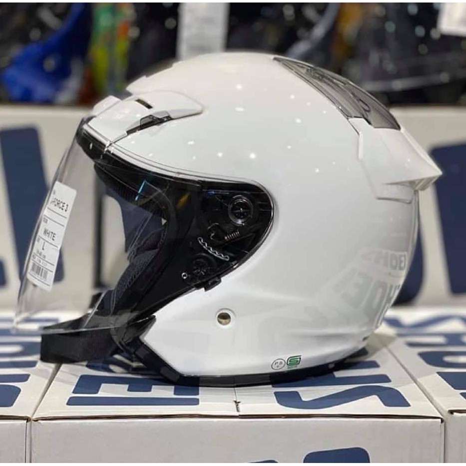 Helmet SHOEI JFORCE 3 / JF3 / Visor Shoei CJ1 (Matte Black / Blue ...