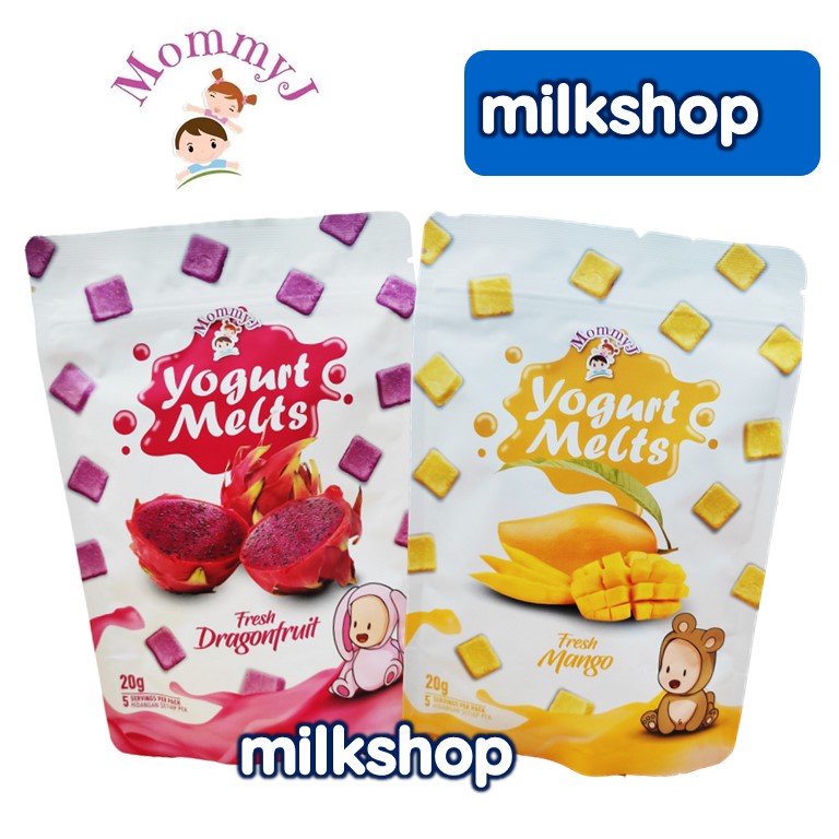 MommyJ Baby Yogurt Melts Fresh Dragon fruit & Mango 20g Yoghurts Mummy ...