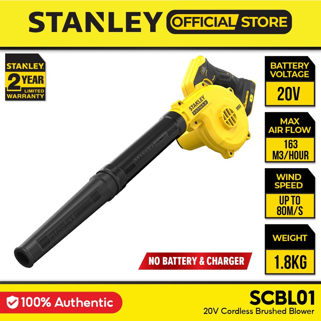 Stanley SCBL01-B1 20V Cordless Brushed Blower 16,500 RPM | Shopee Malaysia