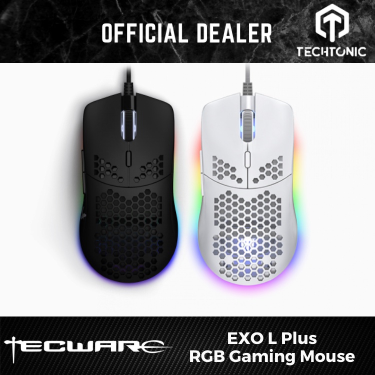 Tecware Exo L Plus RGB Gaming Mouse [Black / White] | Shopee Malaysia