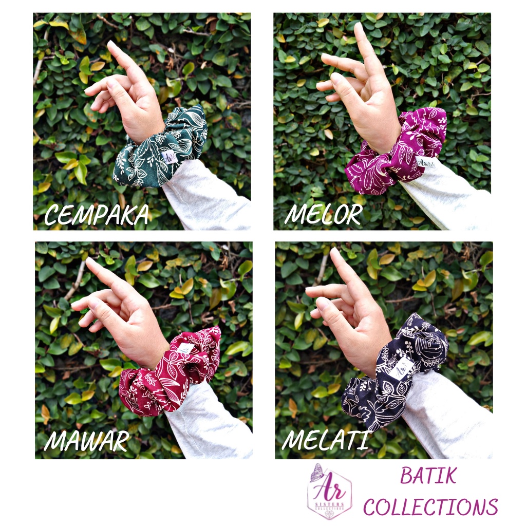 AR Sisters Batik Collections AR Scrunchies (XL Size) | Handmade Hair Ties | Sanggul | Shopee ...
