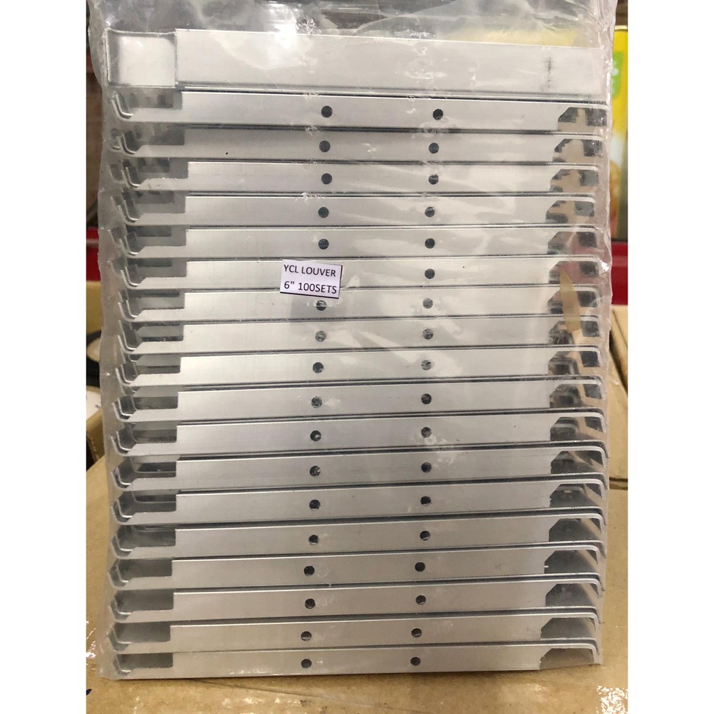 [100pairs] 6 inch Aluminium Naco Clip Traditional Window Louver Silver ...