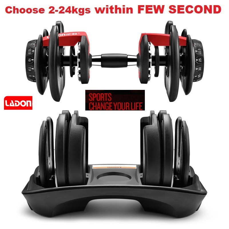 FitExperte dumbbell {{AUTO}} Adjustable Dumbbell 24kgs,SelectTech 552 ...