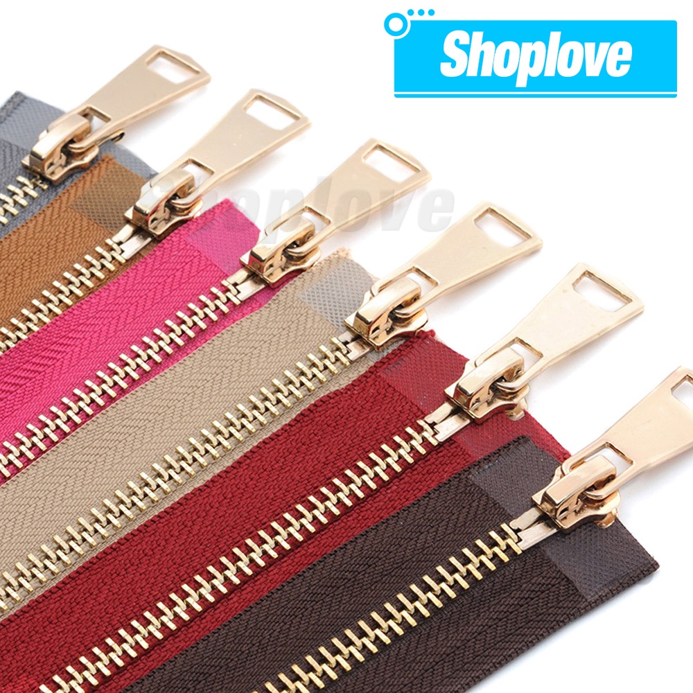 5# Colorful High Quality Open-End Auto Lock Gold Metal Zipper Diy ...