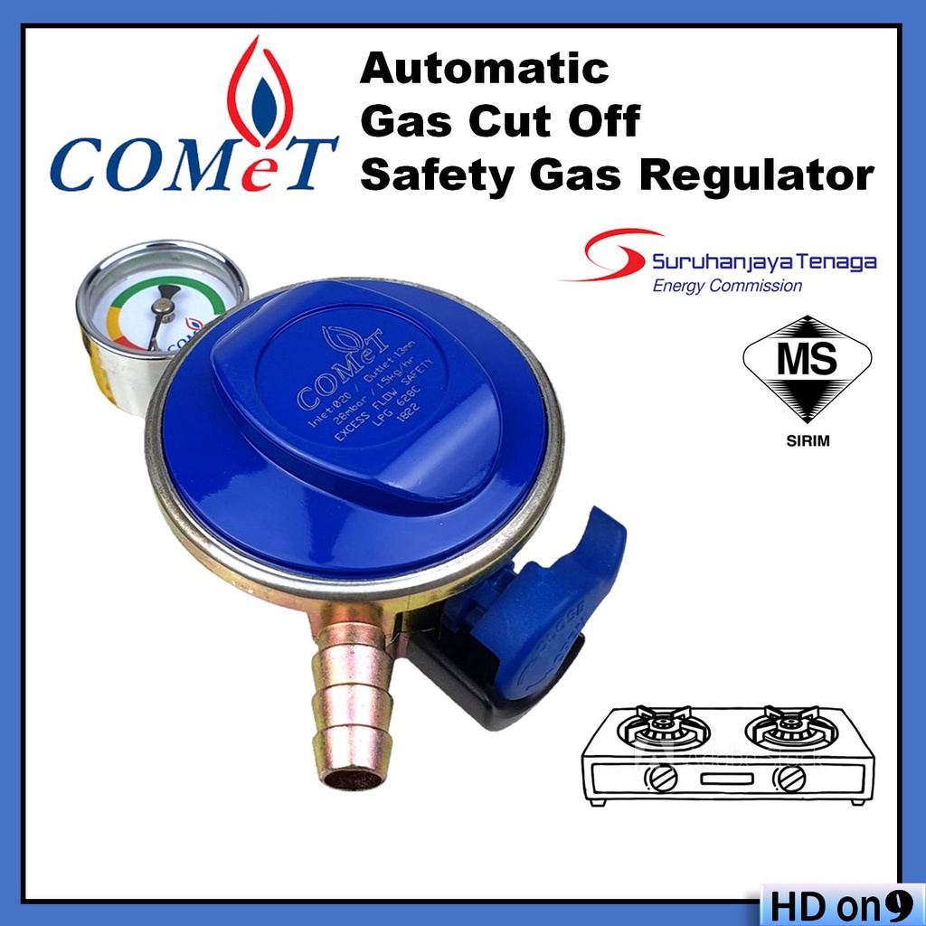 *ORIGINAL* COMET LPG IMPORTED DOMESTIC ANTI-LEAK LOW PRESSURE SAFETY ...