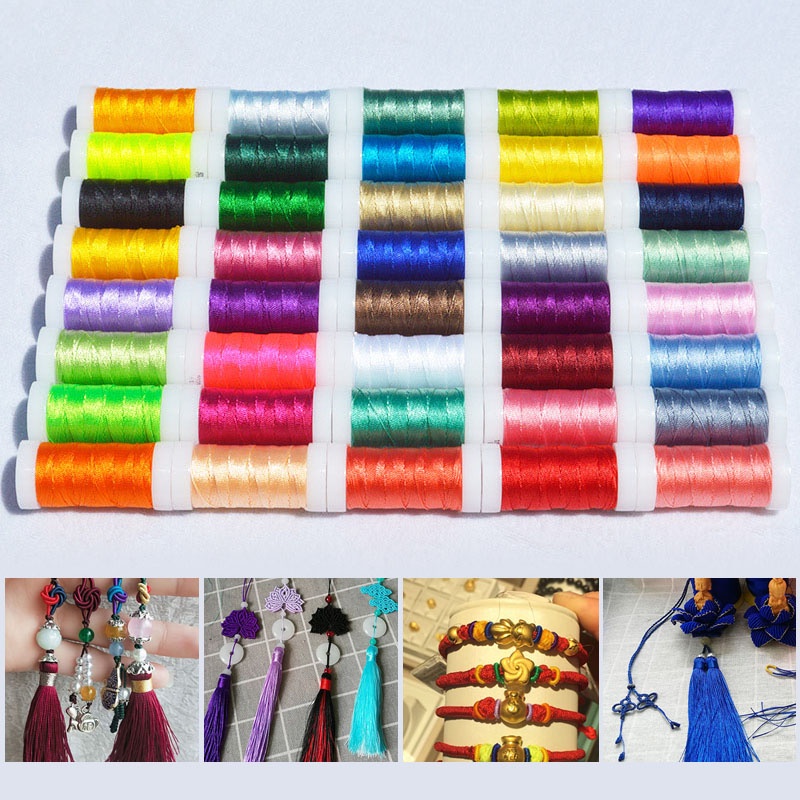 1 Roll DIY Nylon Cord 0.2mm Chinese Knotting Beading Thread Braided ...