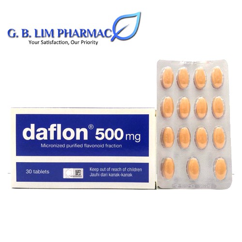 Daflon 500mg 30 TABLETS ONE OR 2 BOXES ( EXP: 31-10-2026 ) | Shopee ...