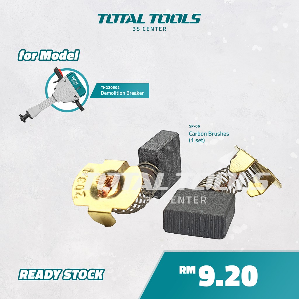 TOTAL Carbon Brush for TH220502 Demolition Breaker - SP-06 | Shopee ...