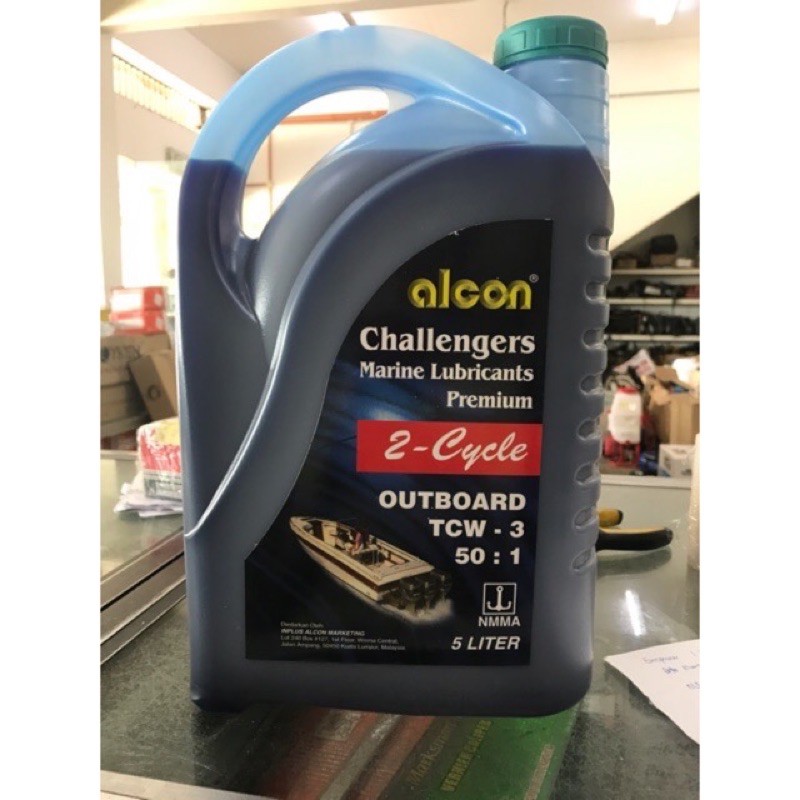 Alcon 2T Outboard Marine Lubricants 5L TCW OIL | Shopee Malaysia