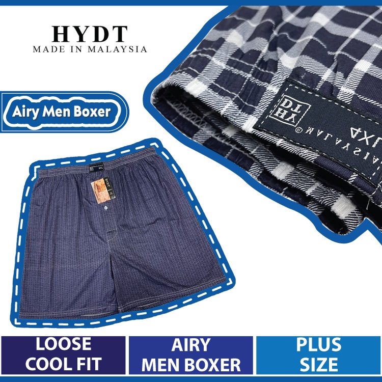 GILDAN x HYDT Premium Quality Airy Men Boxer / Plus Size Boxer / Man ...
