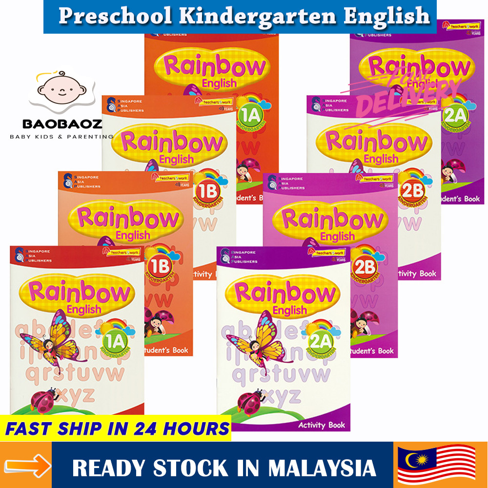 Singapore SAP Rainbow Preschool Kindergarten English K1 & K2 ( 8 Books ...