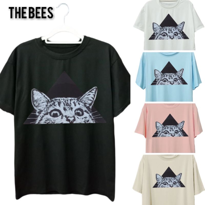 Baju design kucing classic meow cat kitty comfortable T-shirt wide ...