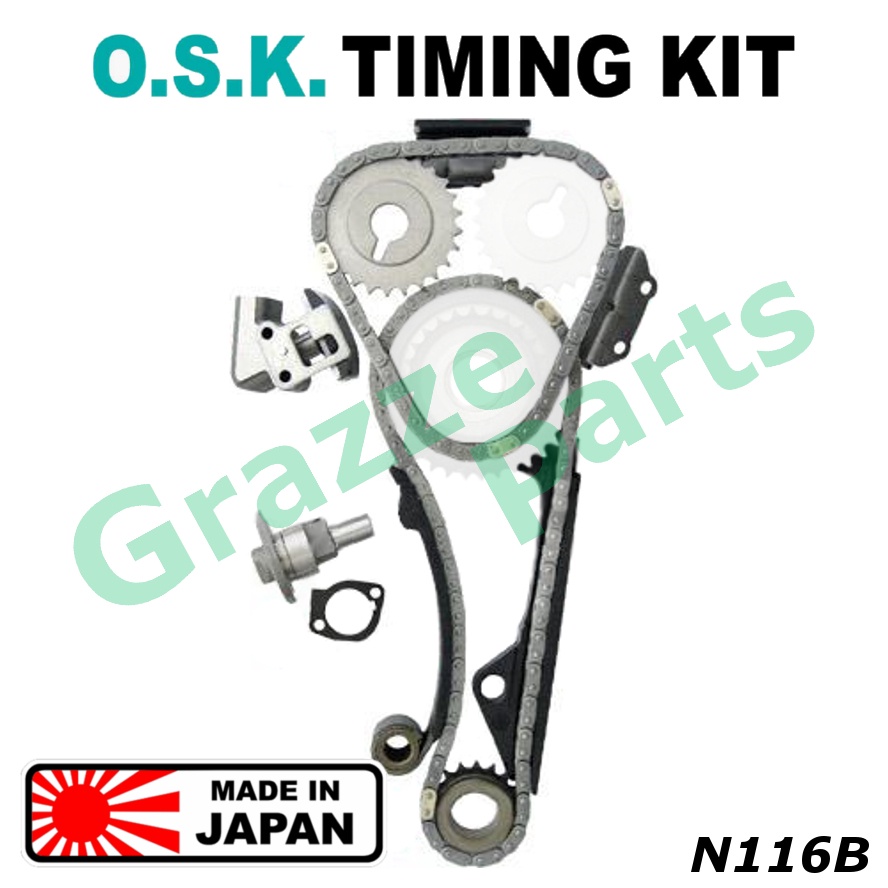 100% Made In Japan O.S.K. Timing Chain Kit Set Nissan Sentra B13 B14 AD Resort Y10 Serena C23 1. ...