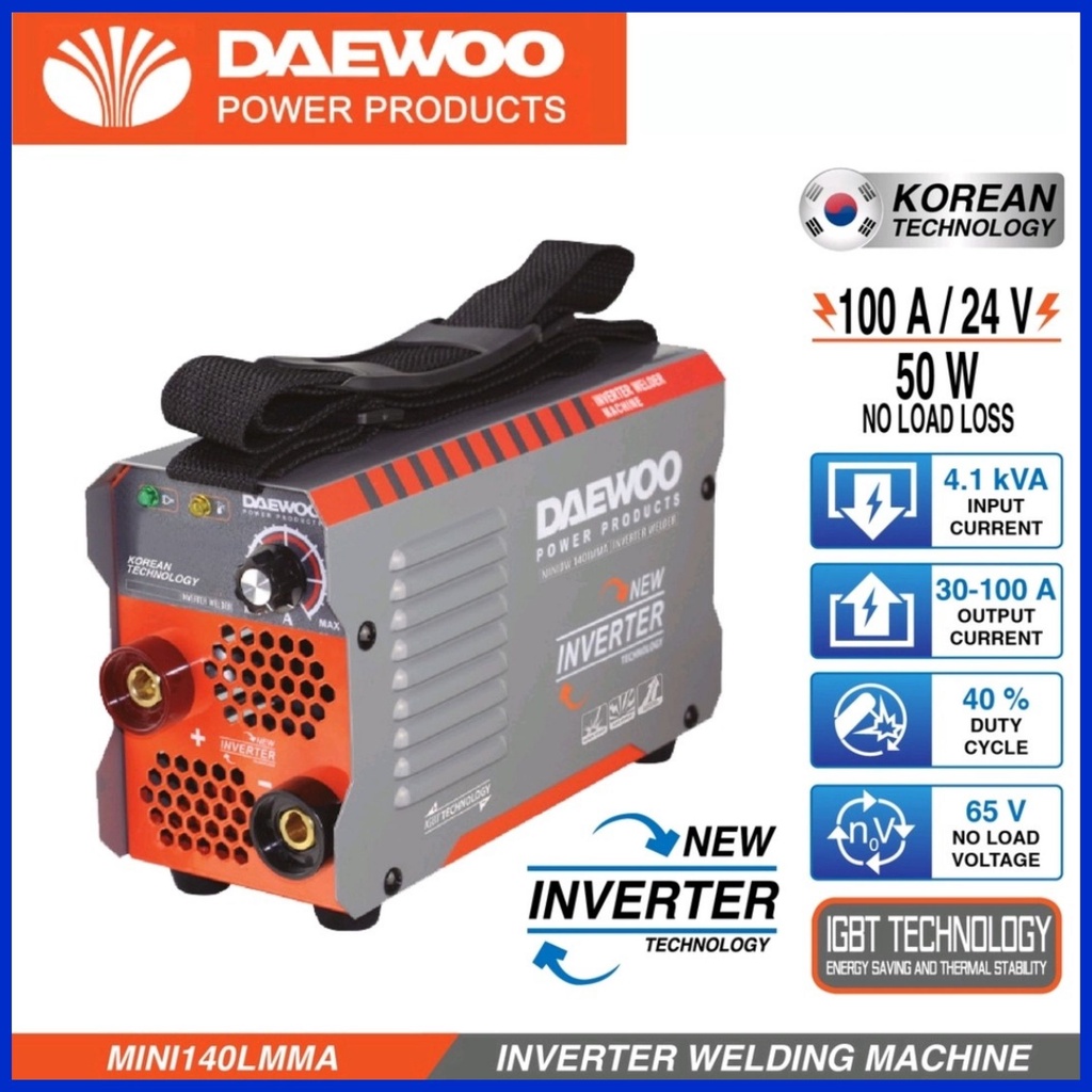 Daewoo Inverter Welding Machine MINI140LMMA Complete Set | Shopee Malaysia