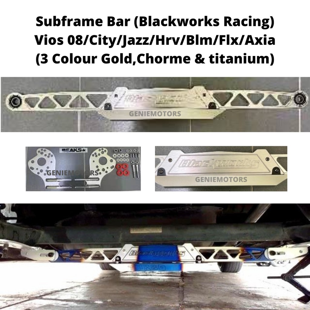 Subframe Bar & Beaks Bar (Blackworks Racing) For Vios 08/City/Jazz/Hrv ...