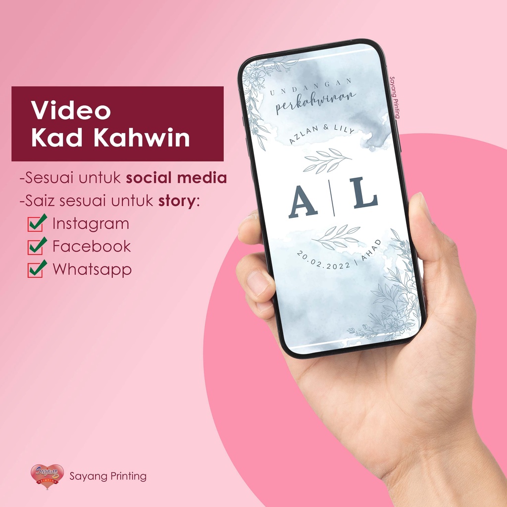 Kad Kahwin Digital Custom Design, Kad Kahwin PDF, Kad Kahwin Video, e ...