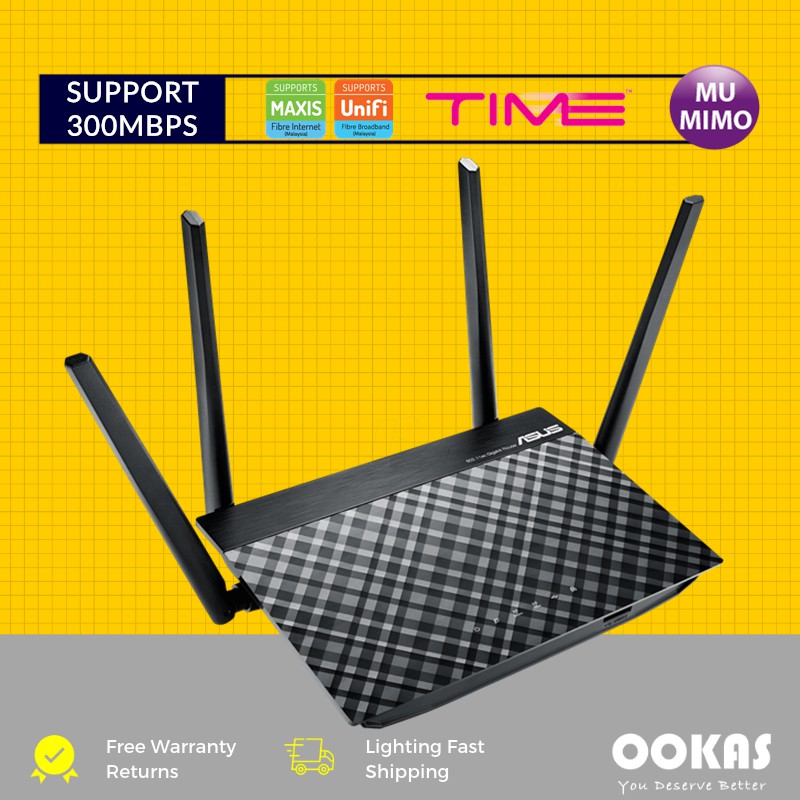 Asus RT-AC58U AC1300 Dual Band Wireless Wifi Router With Mu-Mimo Unifi ...
