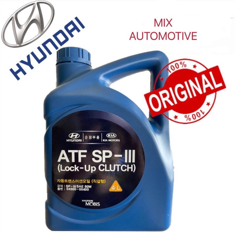 Hyundai ATF SP-III SP3 Automatic Transmission Fluid (4LITRE) | Shopee ...