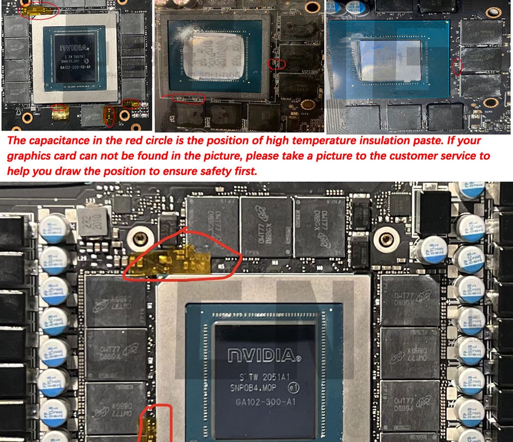 GPU RAM Copper Heat Sink For Radiator Memory Miner RTX 3090 3080 3070 ...