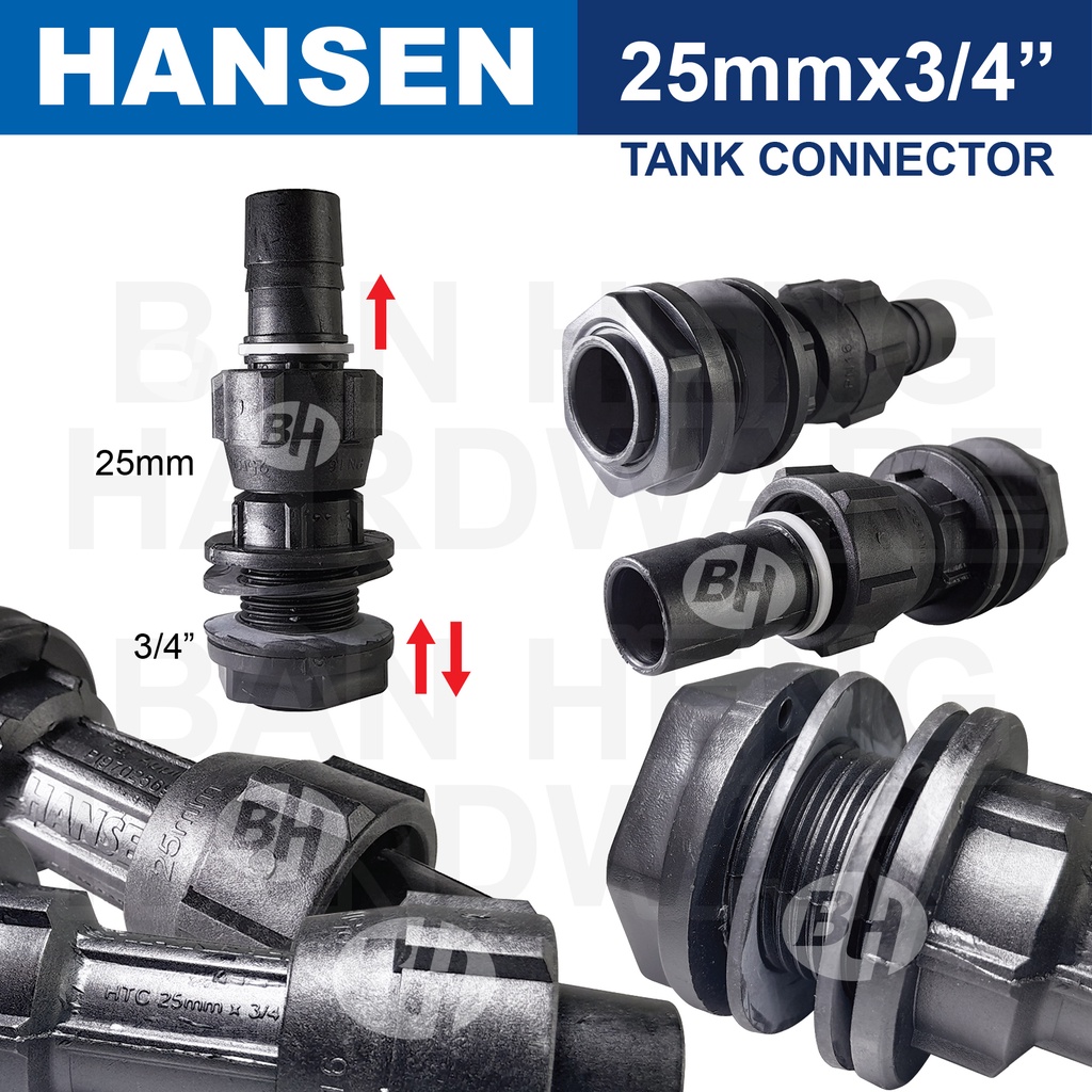 Hansen Fitting Elbow,Tee,Socket,Coupling,Tank Connector / Poly Fitting ...